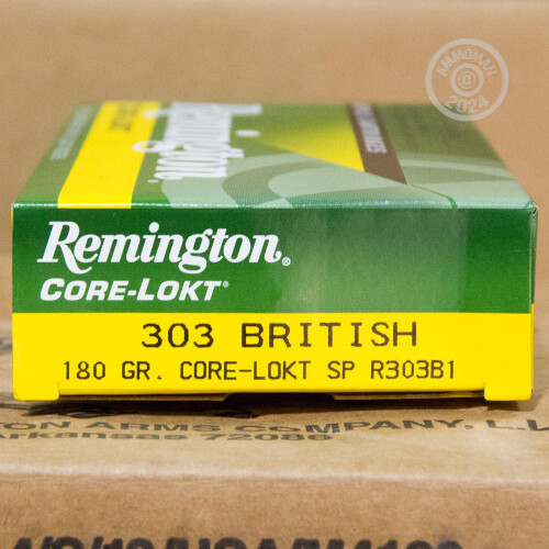 303 British Ammo - 20 Rounds of Remington Core-Lokt 180 Grain SP at ...