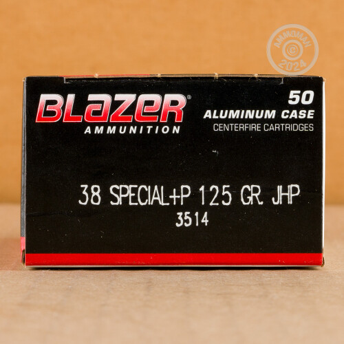.38 Special +P Ammo at AmmoMan.com - CCI Blazer 125 Grain JHP - 1000 Rounds