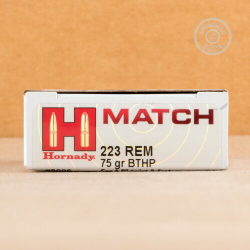 223 Remington Ammo - 20 Rounds of Hornady Match 75 Grain HPBT at ...