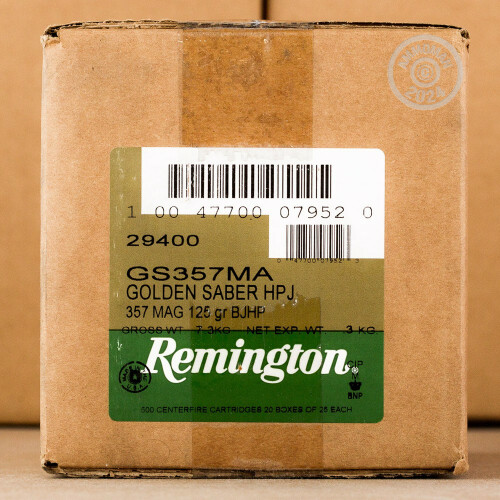 357 Magnum Ammo at AmmoMan.com - Remington Golden Saber #GS357MA 125 ...