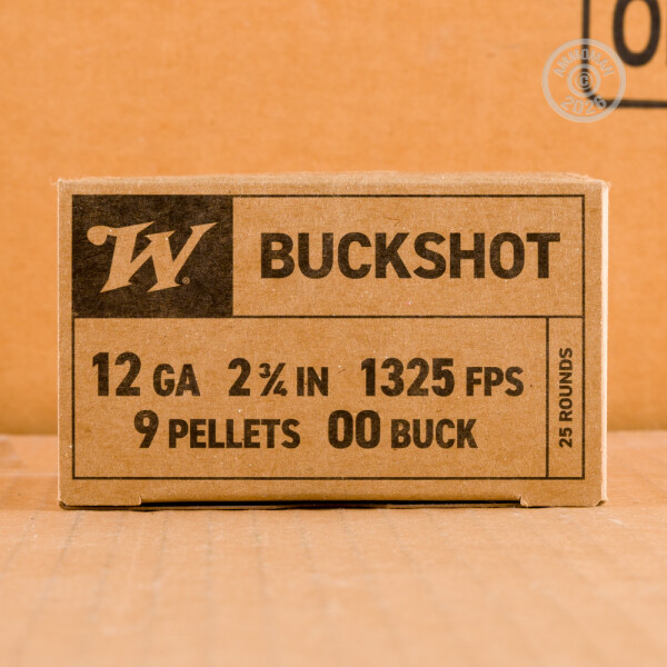 250rds 12ga 2-3/4” 9P Winchester 00 Buck Ammo at AmmoMan.com