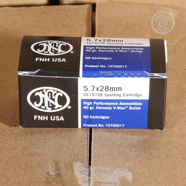 500 Rounds of 5.7x28mm 40 Grain FN Herstal SS197SR V-MAX Ammo at ...