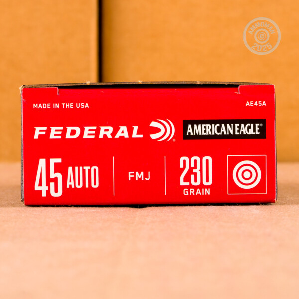 .45 ACP Ammo - 50 Rounds of Federal American Eagle 230 Grain FMJ at ...