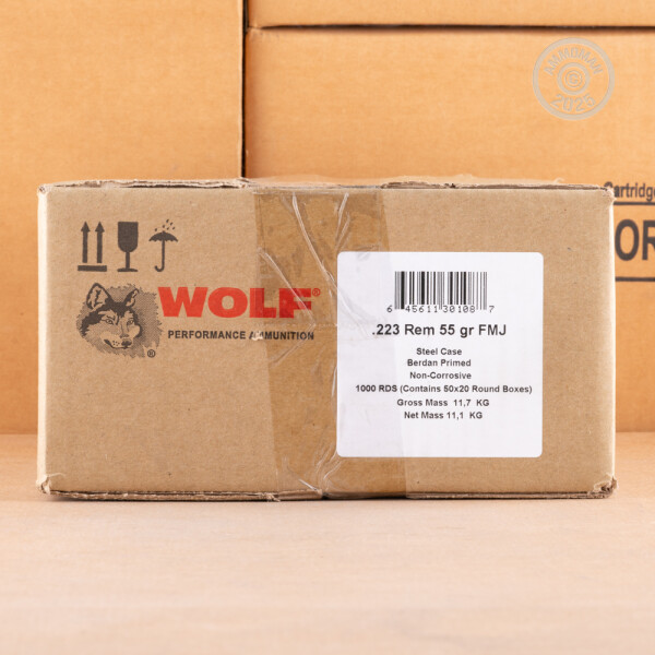 223 Rem Ammo at AmmoMan.com - Wolf 55 Grain FMJ - 20 Rounds