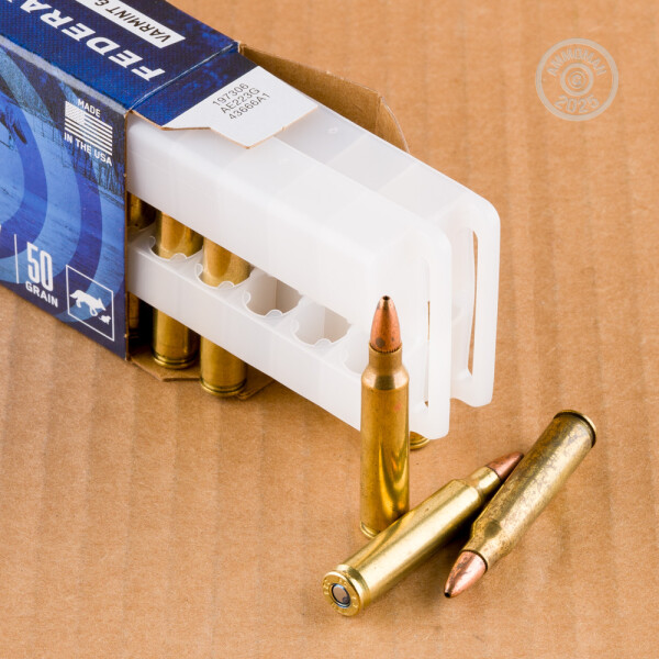500 Rounds of 223 50 Grain Federal AE223G JHP Ammo at AmmoMan.com