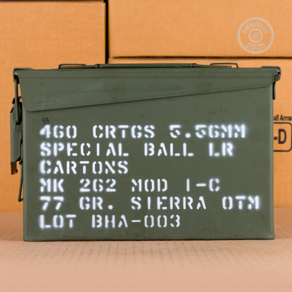 460 Rounds of Black Hills 77 Grain OTM Mk 262 MOD 1-C 5.56x45 Ammo in ...