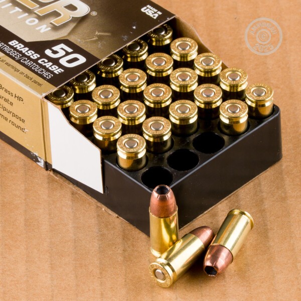500 Rounds of 9mm 115 Grain Blazer JHP Ammo at AmmoMan.com