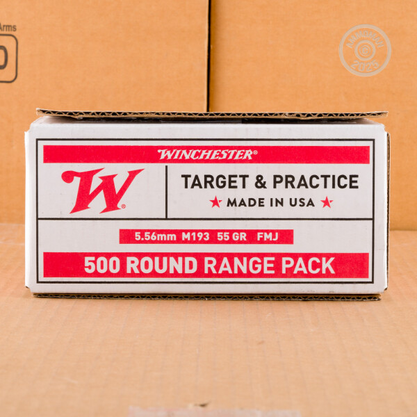 5.56x45 Ammo at AmmoMan.com - Winchester 55 Grain FMJ - 1000 Rounds