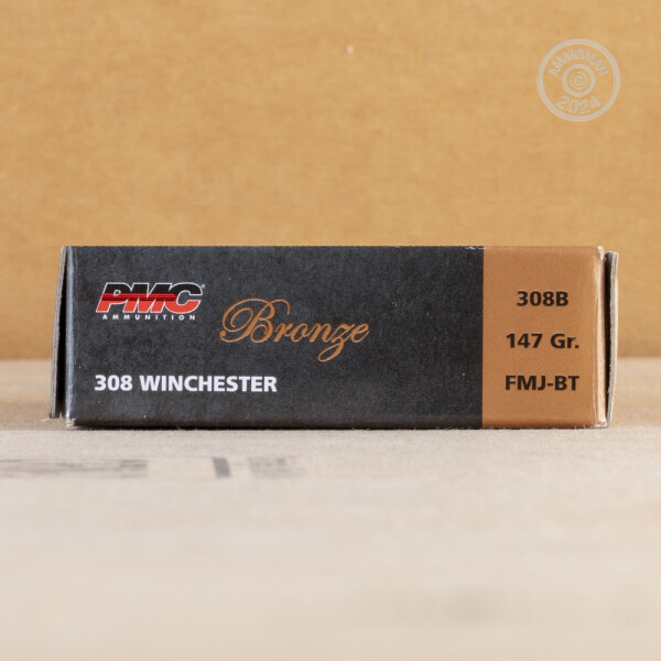308 Ammo - 500 Rounds of 147 Grain Full Metal Jacket PMC Bronze with ...