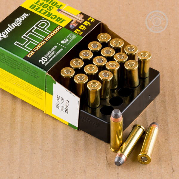 20 Rounds of 357 Magnum 158 Grain Remington HTP SP Ammo at AmmoMan.com