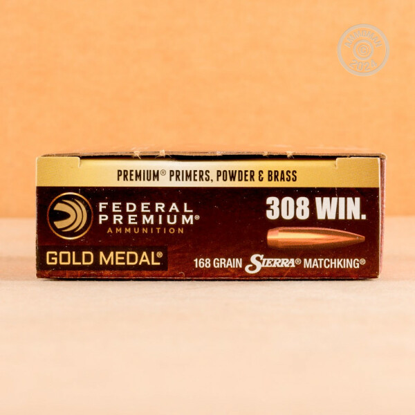 500 Rounds of 308 Win 168 Grain Federal Match GM308M Hollow Point Boat ...