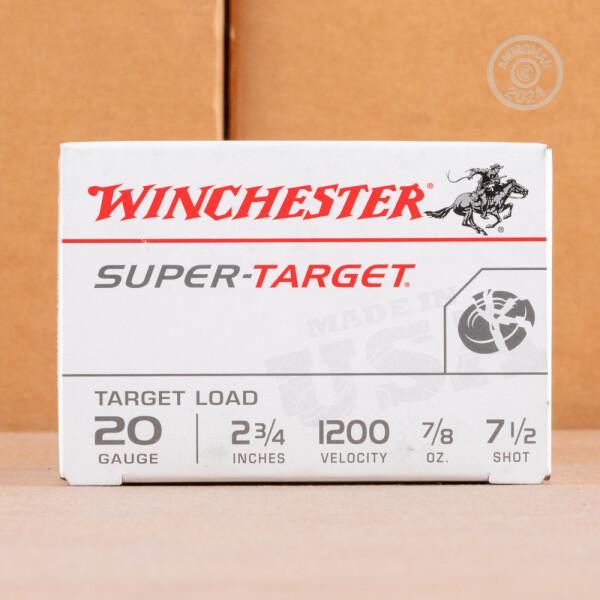 20 Gauge Ammo - 250 Rounds of Winchester Super Target 2-3/4" #7.5 Shot ...