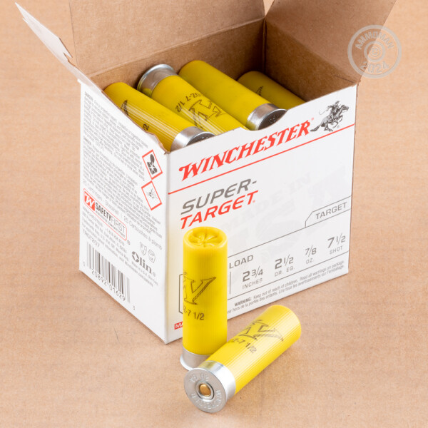 20 Gauge Ammo - 250 Rounds of Winchester Super Target 2-3/4" #7.5 Shot ...