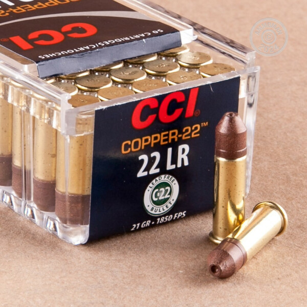 22 LR Ammo at AmmoMan.com - CCI Copper-22 21 Grain Copper HP - 500 Rounds