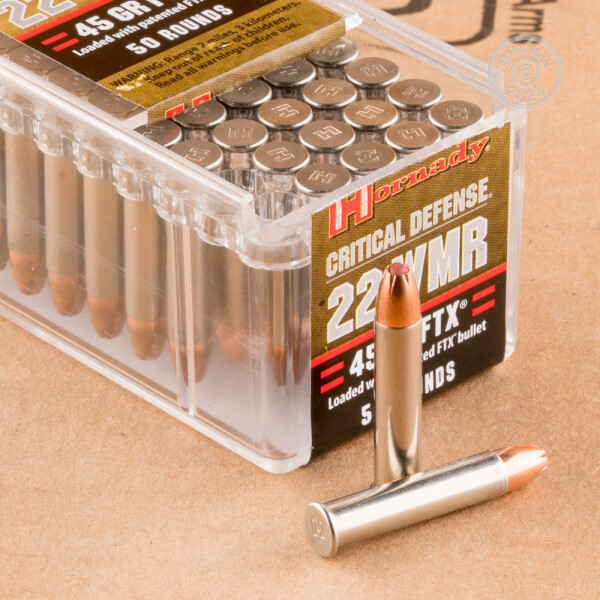 22 WMR Ammo at AmmoMan.com - Hornady Critical Defense 45 Grain FTX ...
