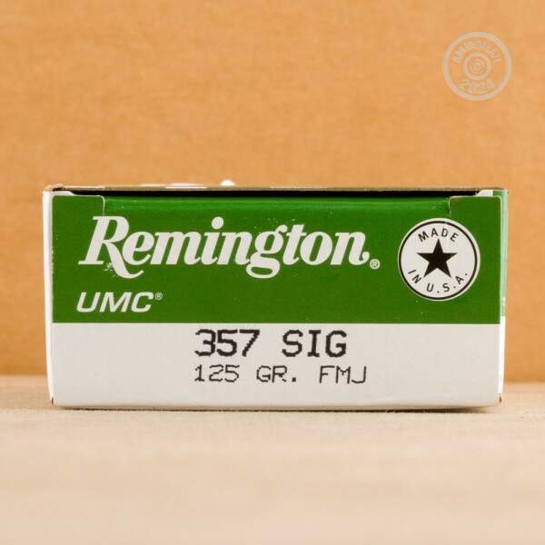 500 Rounds of Remington UMC L357S1 125 Grain Metal Case 357 Sig Ammo ...