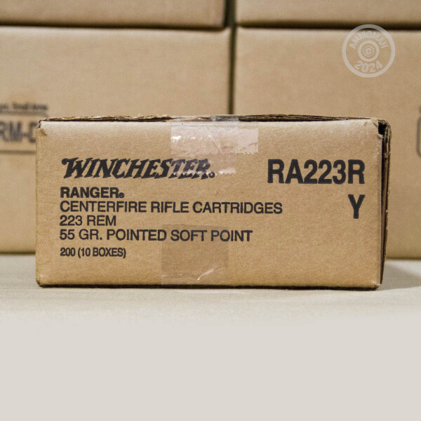 .223 Remington Ammo - 200 Rounds of Winchester Ranger 55 Grain PSP at ...