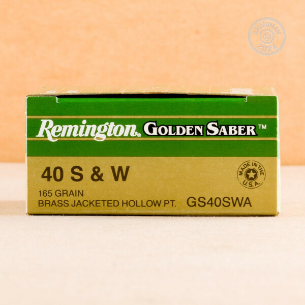 500 Rounds of 40 S&W 165 Grain Remington Golden Saber #G40SWA JHP Ammo ...
