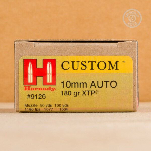 10mm Self Defense Ammo For Sale At AmmoMan.com - Hornady 10mm 180gr XTP ...