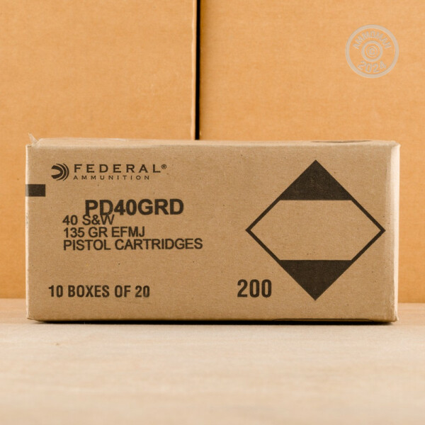 40 S&W Ammo - 20 Rounds of Federal Guard Dog 135 Grain EFMJ at AmmoMan.com
