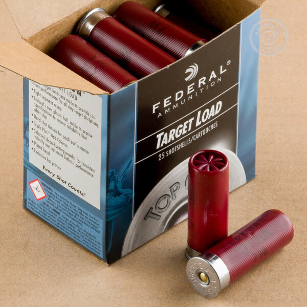 25 Rounds of 12 Gauge 2 3/4“ 1 oz. Federal Target Load #7.5 Shot Ammo ...