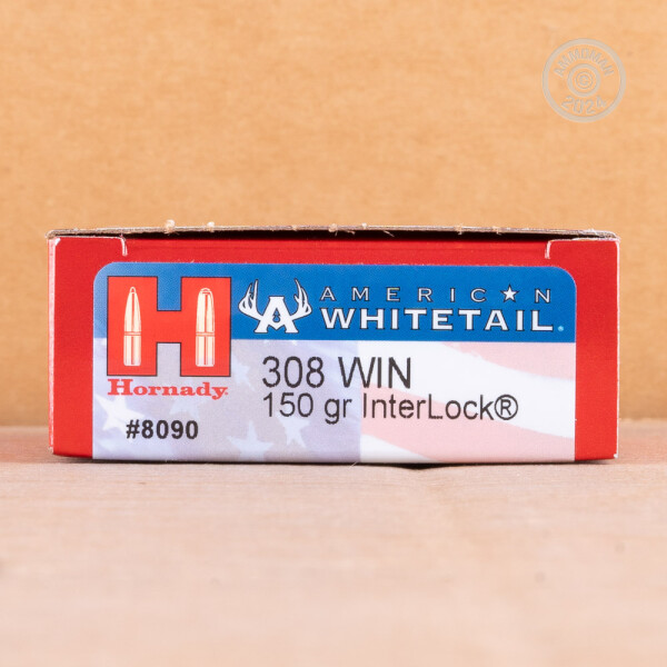 200 Rounds of 308 Win 150 Grain Hornady American Whitetail InterLock SP ...