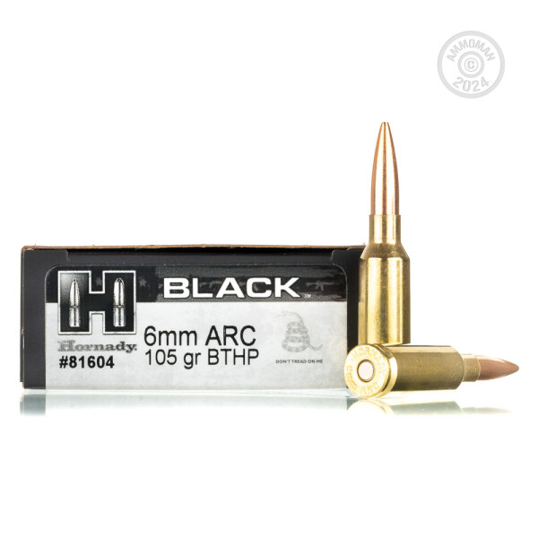 6mm ARC Hornady Black 105 Grain HPBT (20 Rounds) > 6mm ARC > Rifle Ammo
