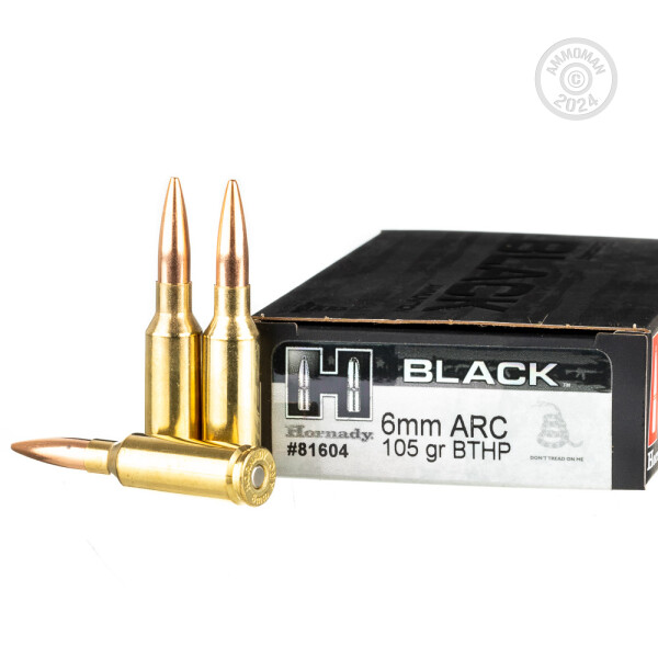 6mm ARC Hornady Black 105 Grain HPBT (20 Rounds) > 6mm ARC > Rifle Ammo
