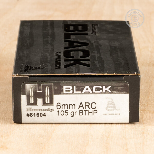 6mm ARC Hornady Black 105 Grain HPBT (20 Rounds) > 6mm ARC > Rifle Ammo 6mm ARC Hornady Black 105 Grain HPBT (20 Rounds) > 6mm ARC > Rifle Ammo