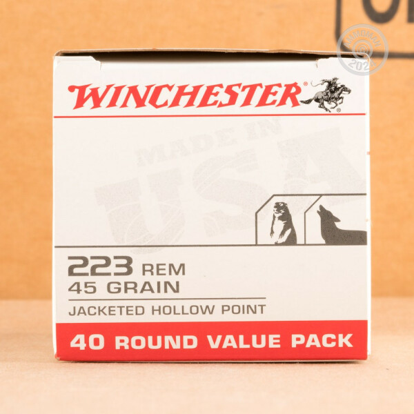 223 Remington Ammo at AmmoMan.com - Winchester USA Value Pack 45 Grain JHP - 40 Rounds