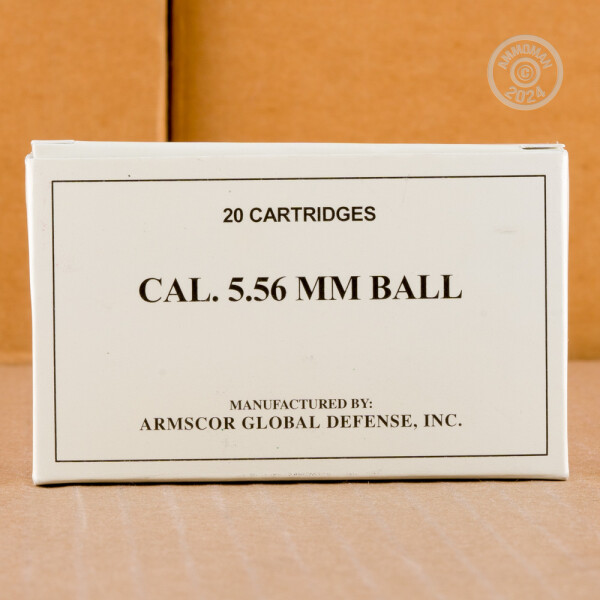 5.56x45 Ammo at AmmoMan.com - Armscor 62 Grain FMJ M855 - 1000 Rounds