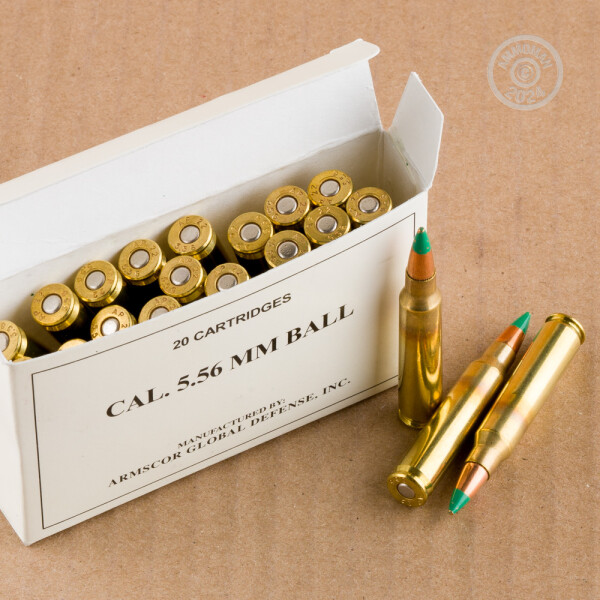 5.56x45 Ammo at AmmoMan.com - Armscor 62 Grain FMJ M855 - 1000 Rounds