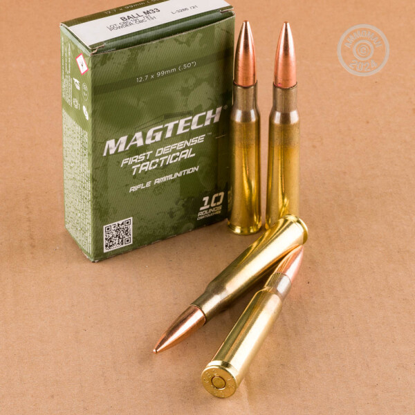50 BMG Ammo at AmmoMan.com - Magtech 624 Grain FMJ - 100 Rounds