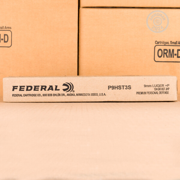 20 Rounds of 9mm +P 124 Grain Federal Personal Defense HST JHP Ammo at ...