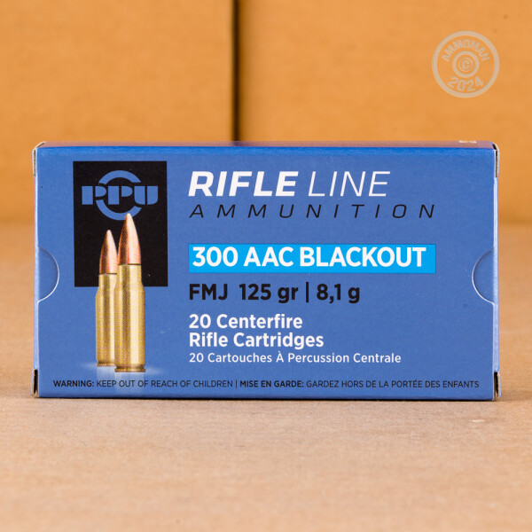 500 Rounds of 300 AAC Blackout 125 Grain Prvi Partizan FMJ Ammo at ...