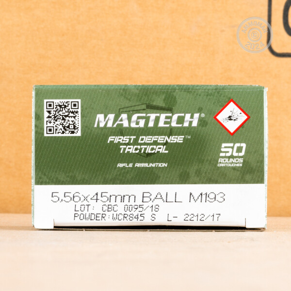 5.56x45 Ammo at AmmoMan.com - Magtech 55 Grain FMJ M193 - 1000 Rounds