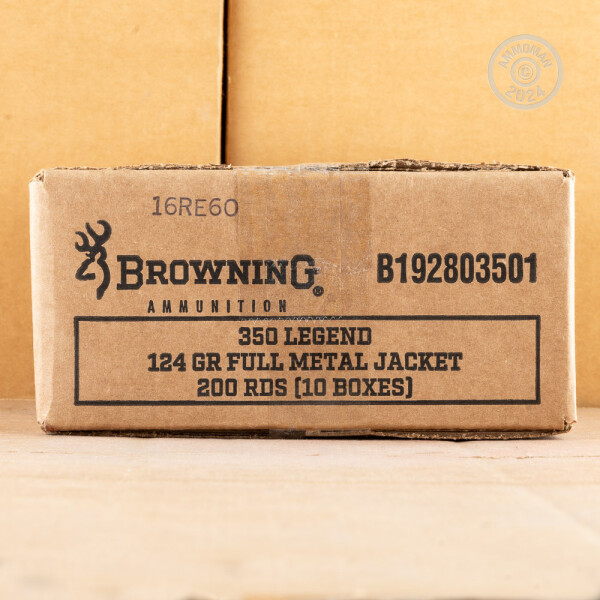 350 Legend Ammo at AmmoMan.com - Browning 124 Grain FMJ - 200 Rounds