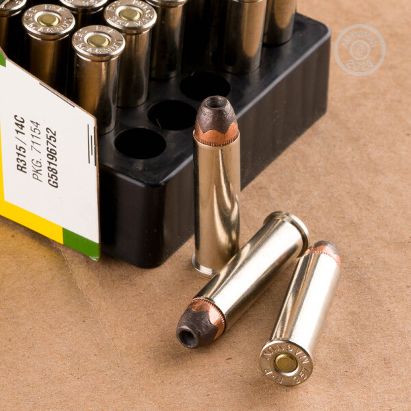 20 Rounds of 357 Magnum 158 Grain Remington HTP SJHP Ammo at AmmoMan.com