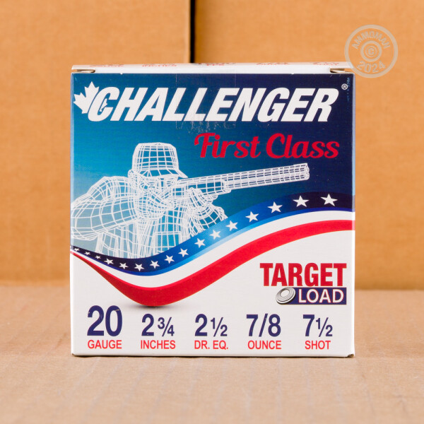 250 Rounds of 20 Gauge 2-3/4” 7/8 oz. Challenger #7.5 Shot Ammo at ...
