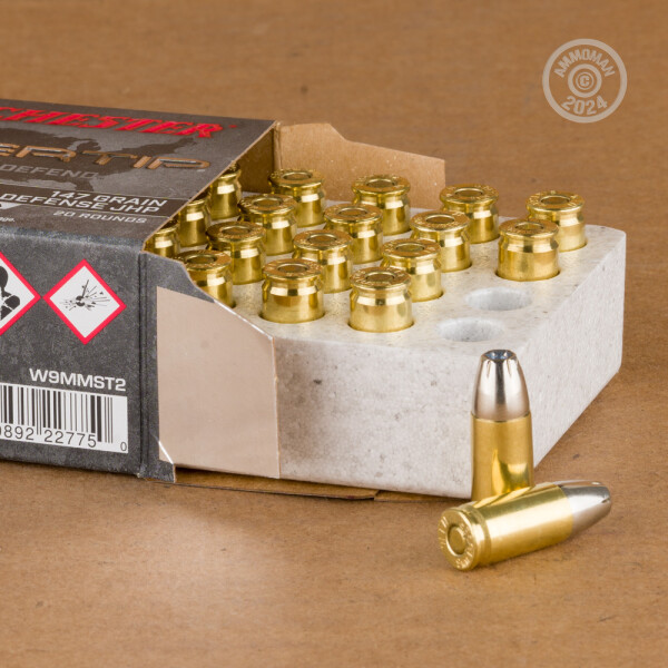 9mm Ammo at AmmoMan.com - Winchester Silvertip 147 Grain JHP - 20 Rounds