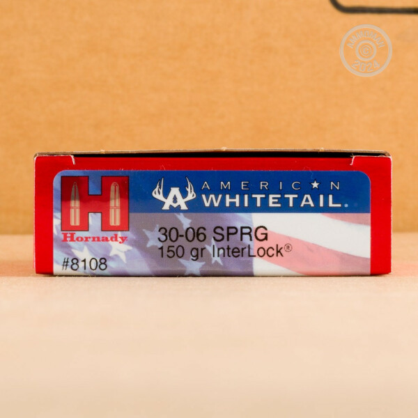 200 Rounds of Hornady American Whitetail 150 Grain SP 30-06 Springfield ...