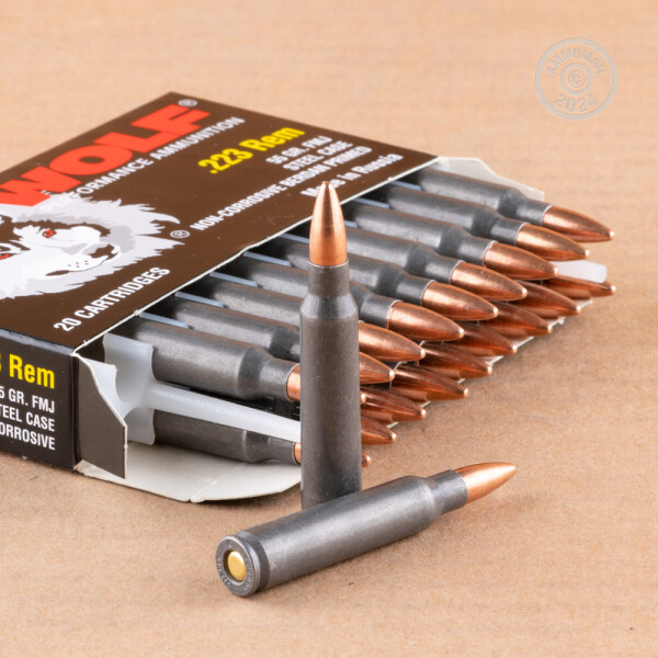 223 Rem Ammo at AmmoMan.com - Wolf 55 Grain FMJ - 20 Rounds