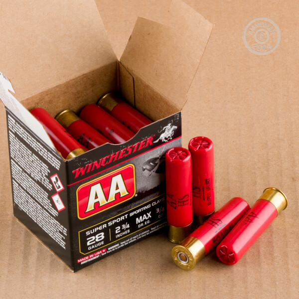 28 Gauge Ammo at AmmoMan.com - Winchester AA 2-3/4” 3/4 oz. #8 Shot ...