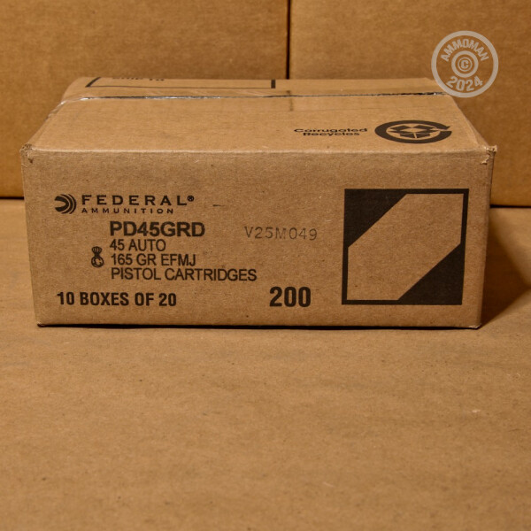 45 ACP Ammo at AmmoMan.com - Federal Premium Guard Dog 165 Grain ...