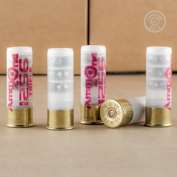 5 Rounds of 12 Gauge Triple Decker Buckshot Ammo at AmmoMan.com