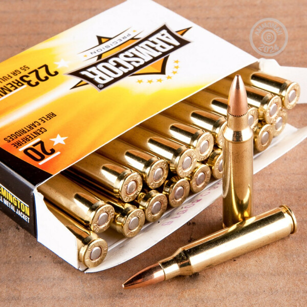 1000 Rounds of 223 Rem 55 Grain Armscor FMJ Ammo at AmmoMan.com
