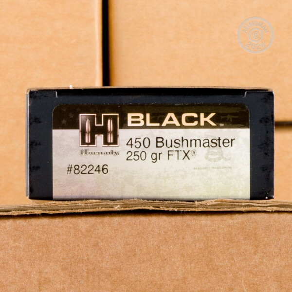 450 Bushmaster Ammo - 200 Rounds of 250 Grain FTX Hornady with Free ...