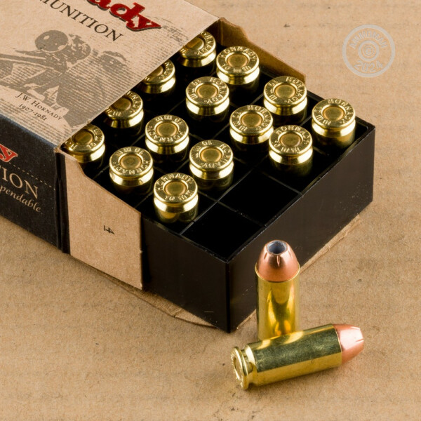 10mm Ammo at AmmoMan.com - Hornady Custom 155 Grain JHP - 200 Rounds