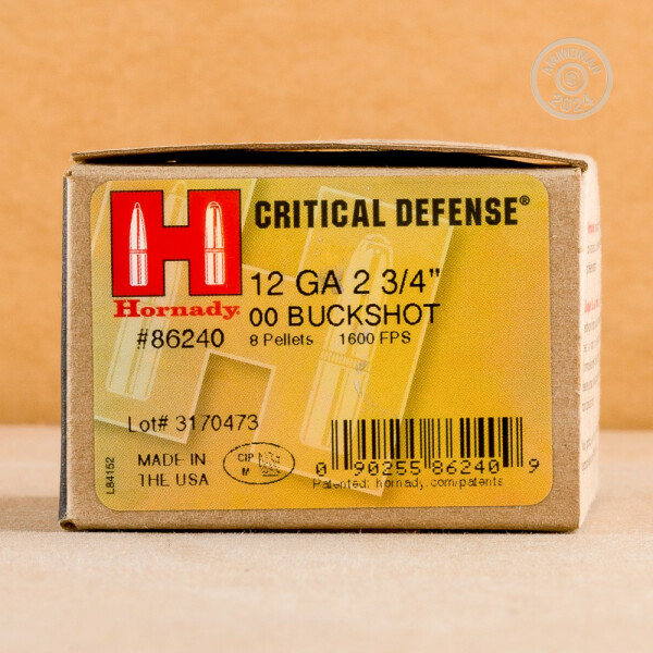 12 Gauge Ammo - 100 Rounds of 00 Buckshot Hornady Critical Defense with ...