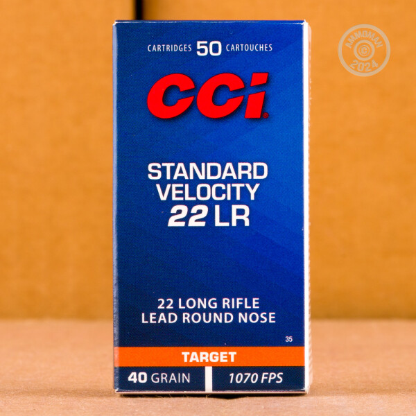 500 Rounds of 22 LR Standard Velocity 40 Grain CCI LRN Ammo at AmmoMan.com